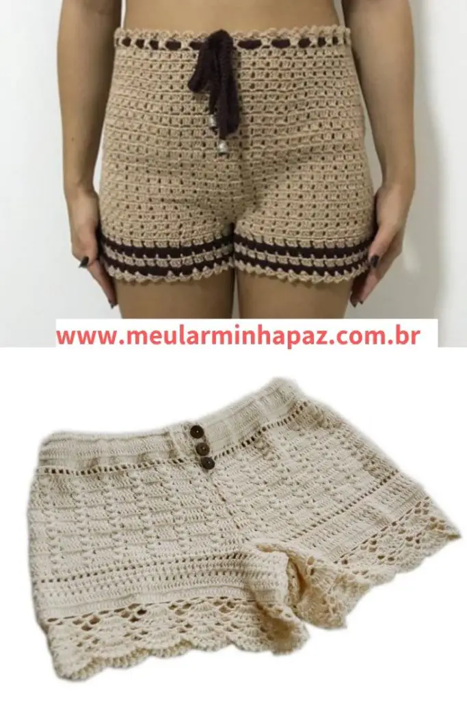 4 Shorts de Crochê Fáceis com Gráfico: Perfeitos para a Praia e o Verão ...